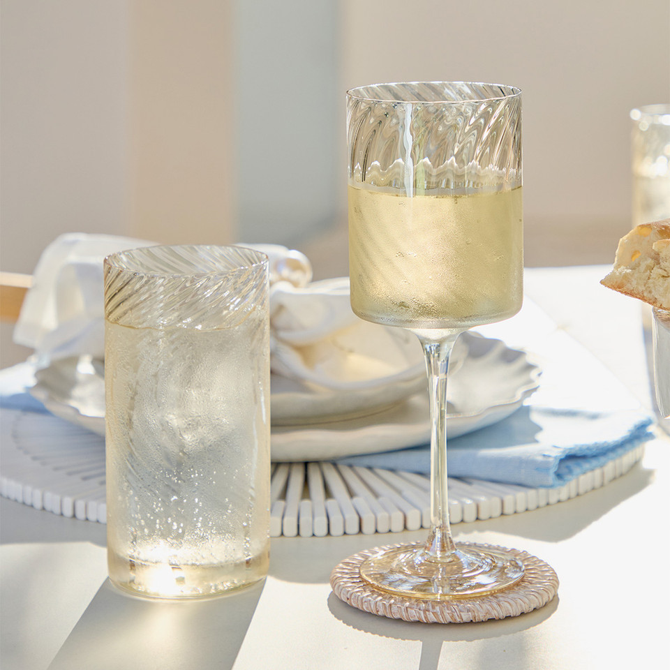 Raya Lustre Highball Glass Set of 4 - Pillow Talk