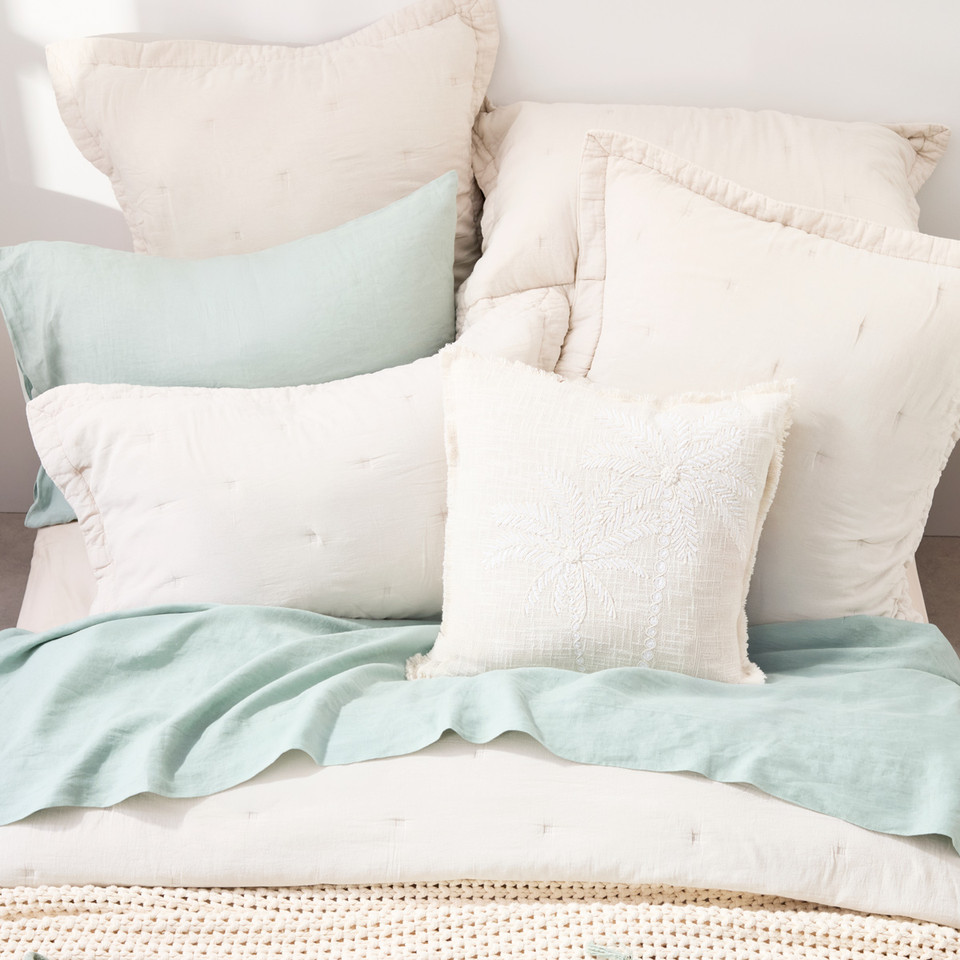 Leni Stone Washed Cotton Coverlet Set - Pillow Talk