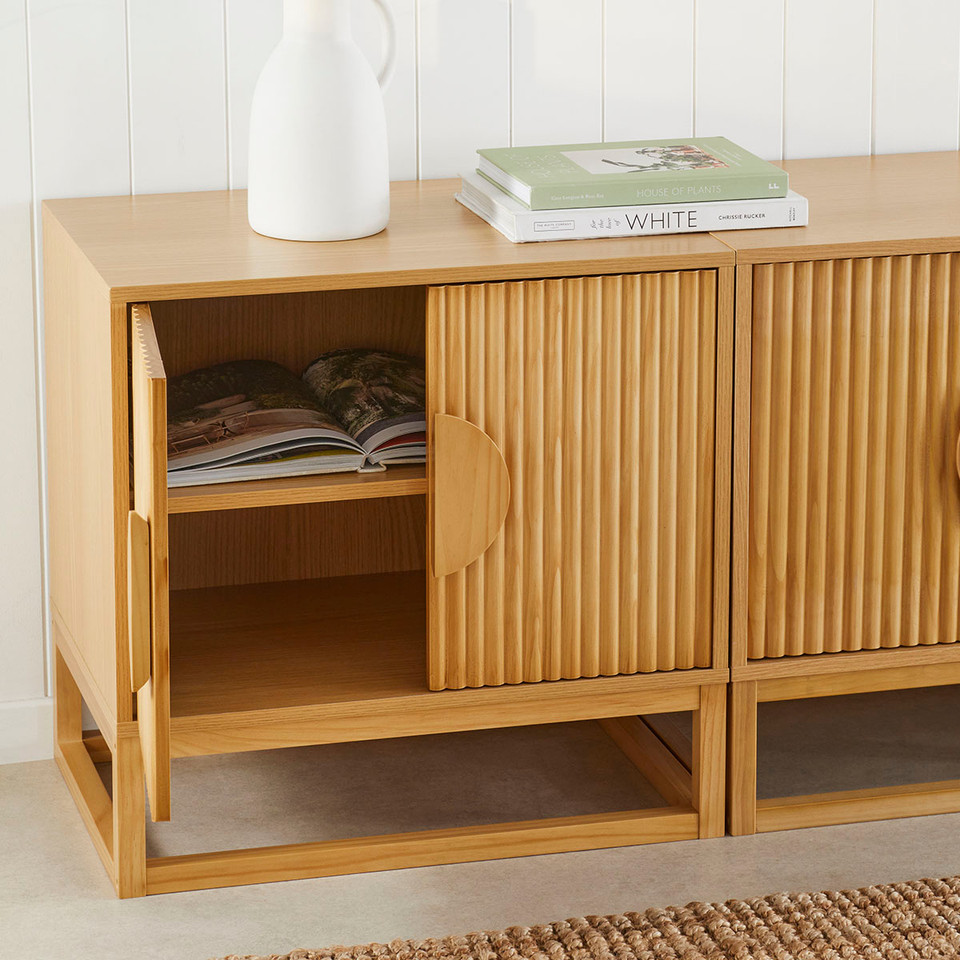 Dutton Natural Bedside Table - Pillow Talk