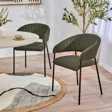 Blake Boucle Dining Chair - Pillow Talk