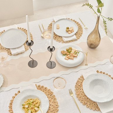 Maya Scalloped Table Runner - Pillow Talk