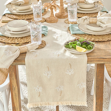 Palm Springs White Table Runner - Pillow Talk