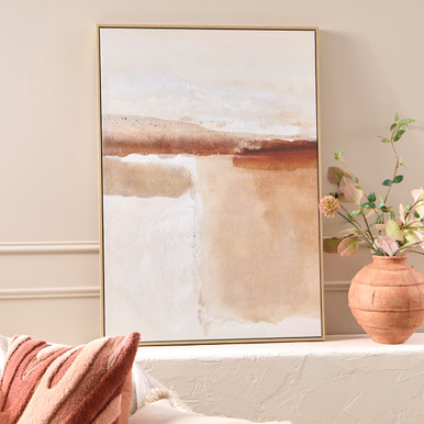 Ember Drift Framed Canvas Wall Art - Pillow Talk