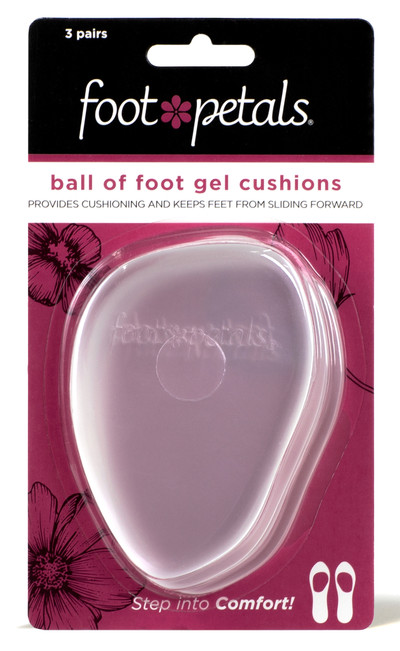 Ball of Foot Gel Cushions - 3 Pairs for Heels and Flats by Foot Petals ...