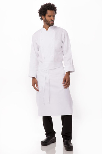 Tapered Apron with Pocket – Durable White Kitchen Apron | Chef Works®