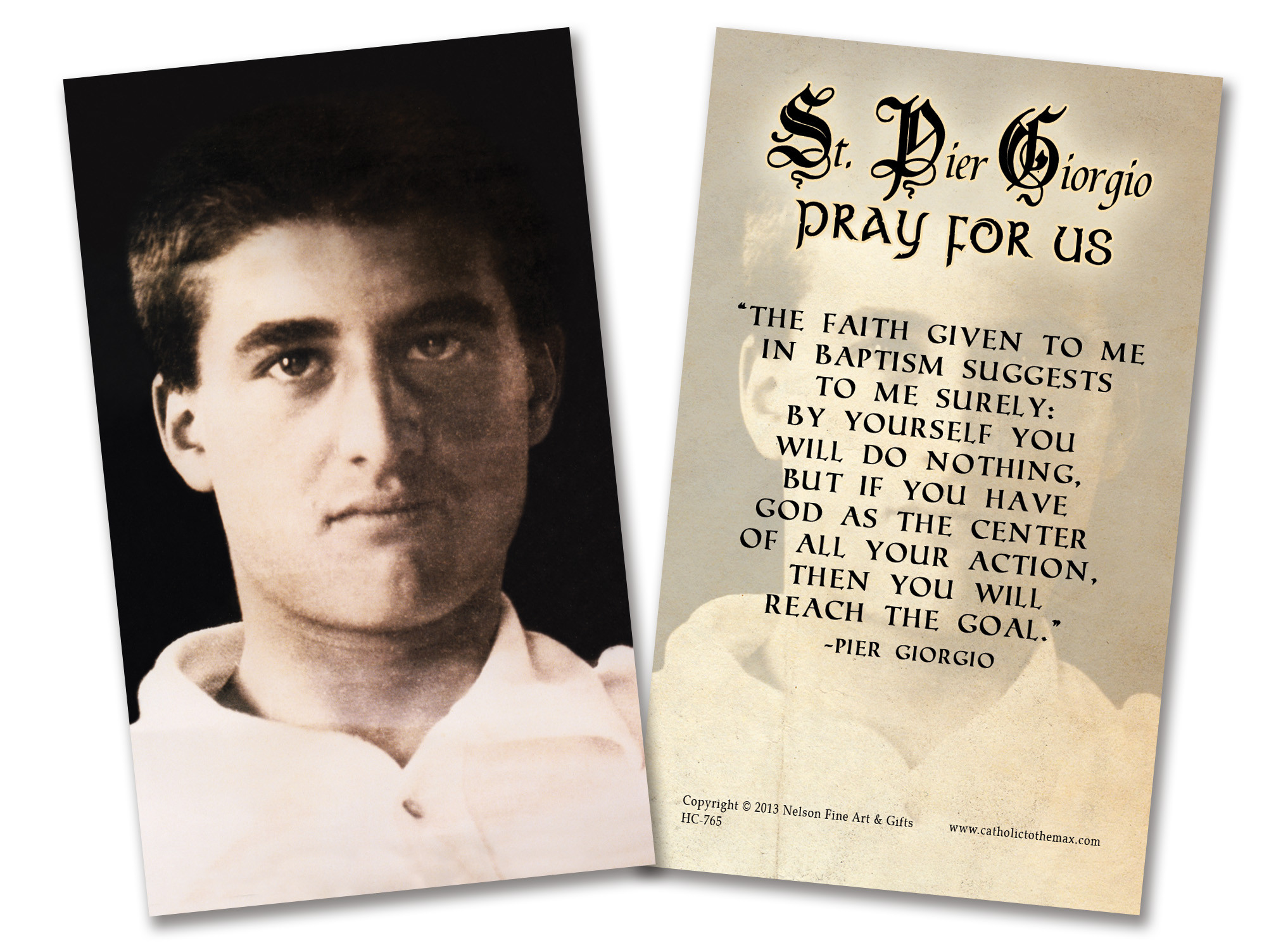 St. Pier Giorgio Holy Card - Nelson Gifts Wholesale