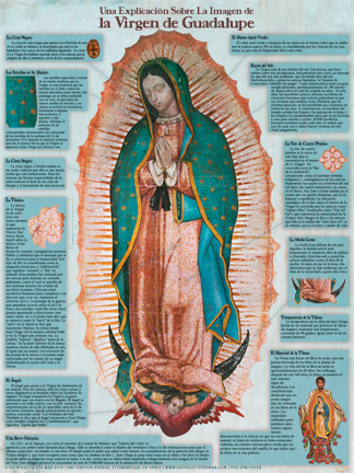 Spanish Our Lady of Guadalupe Explained Poster - Nelson Gifts Wholesale