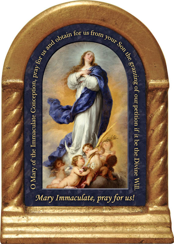 Immaculate Conception Prayer Desk Shrine - Nelson Gifts Wholesale