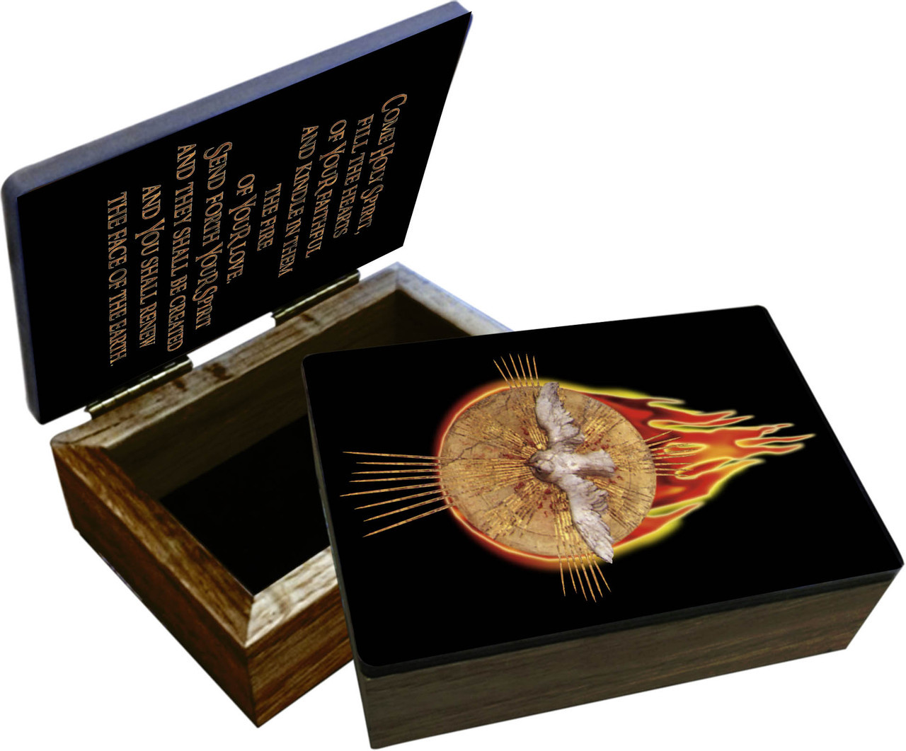 Holy Spirit with Fire Keepsake Box - Nelson Gifts Wholesale