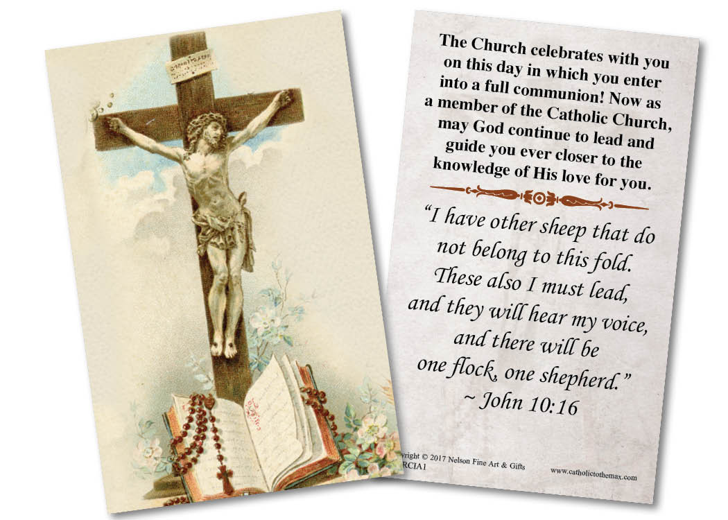 Crucifix RCIA Holy Card
