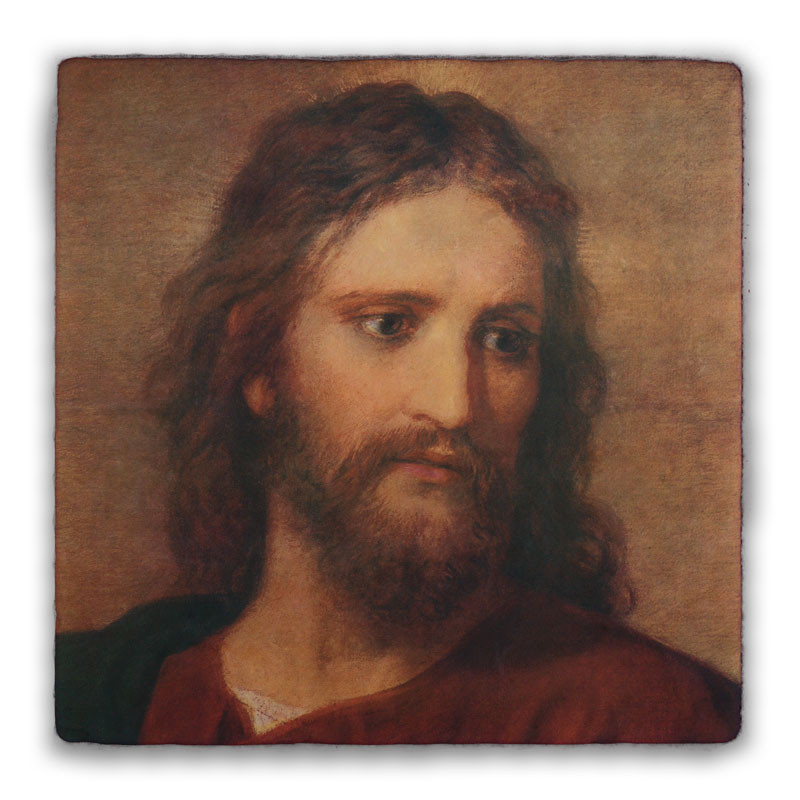Christ at 33 by Hoffman Square Tumbled Stone Tile - Nelson Gifts Wholesale