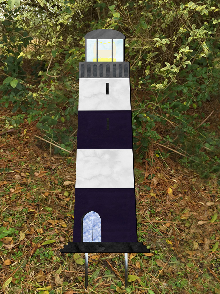 Outdoor Metal Art Blue Lighthouse - Nelson Gifts Wholesale