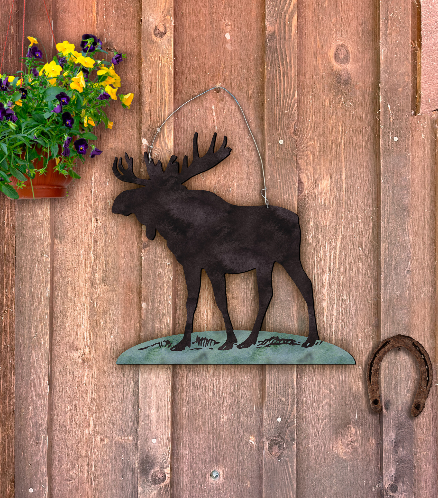 Outdoor Metal Art Moose - Nelson Gifts Wholesale