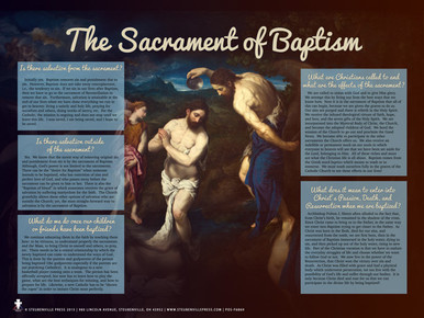 The Sacrament of Baptism Explained Poster - Nelson Gifts Wholesale