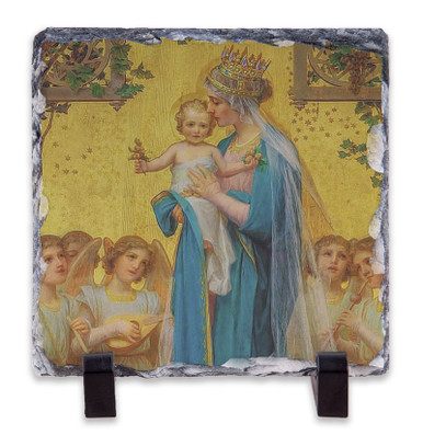 Madonna and Child by Enric M. Vidal Square Slate Tile - Nelson Gifts ...