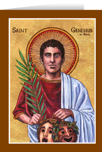 Theophilia St. Genesius of Rome Greeting Card - Nelson Gifts Wholesale