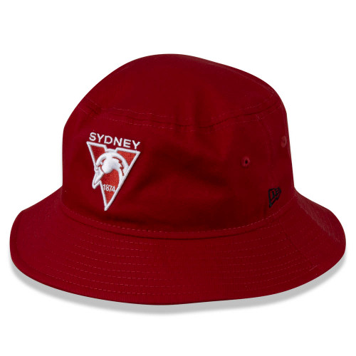 Sydney Swans 2024 New Era Red Bucket Hat - Swanshop