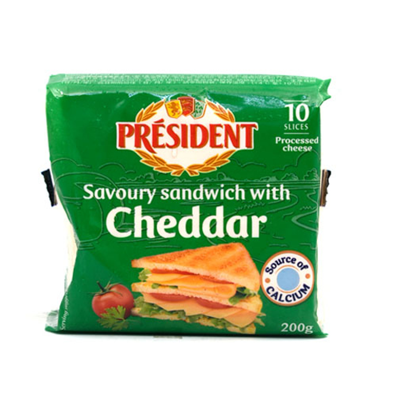 President Sandwich Cheddar Slices Cheese 200gm - Panda.qa President Sandwich Cheddar Slices Cheese 200gm - Panda.qa