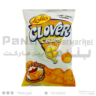 Leslie's Clover Chips Chili & Cheese 85g - Panda.qa