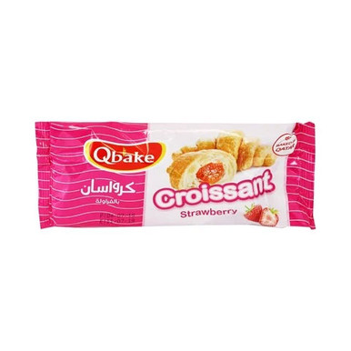 Qbake Croissant Strawberry 60g - Panda.qa