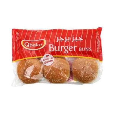 Qbake Buns Burger 6 Pieces, 420g - Panda.qa
