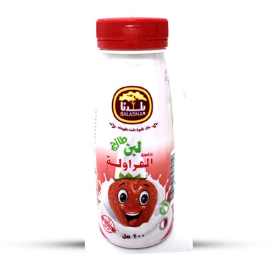 Baladna Flavored Laban Strawberry 200ml - Panda.qa