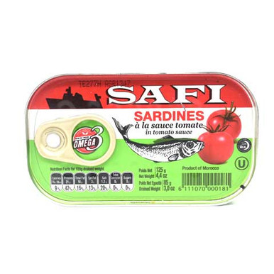 Safi Sardines in Tomato Sauce 125g - Panda.qa