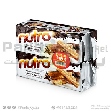 Nutro chocolate cream wafers 150gX4 Pcs - Panda.qa