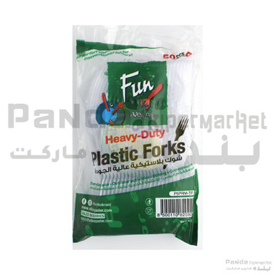 Fun Heavyduty Clear Plastic Forks 50s