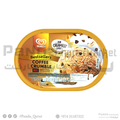 Selecta Supreme 750Ml Coffee Crumble Ice cream - Panda.qa