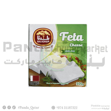 Baladna Feta Cheese Full Fat 500gm - Panda.qa