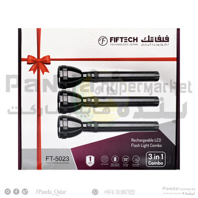Fiftech 3Pcs LED Flash Light FT-5023 - Panda.qa