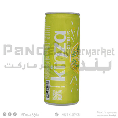 Kinza Citrus Carbonated Soft Drink Can 250Ml - Panda.qa