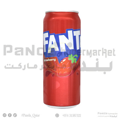 Fanta Straw Sleek Can 330ml - Panda.qa