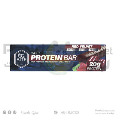 Lite Bite 30% Whey Protein Bar Red Velvet 70gm - Panda.qa