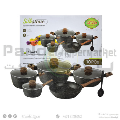 Gitco Granite Cookware Set 10P - Panda.qa