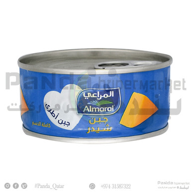 Almarai Processed Cheddar Tin Cheese Full Fat 113Gm - Panda.qa