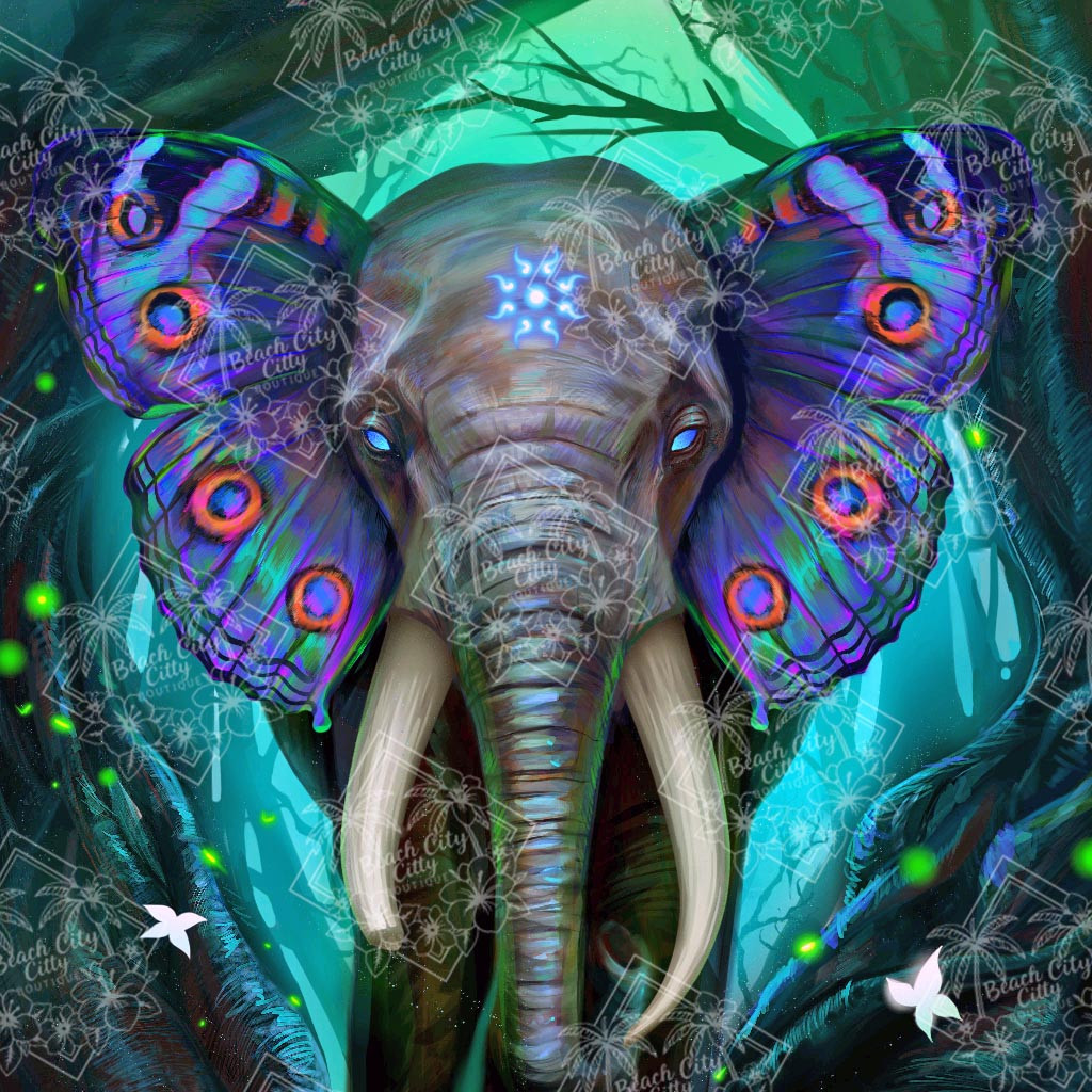 Enchanted Forest Elephant - Diamond Art Kit Made to Order © Natahsa Muir
