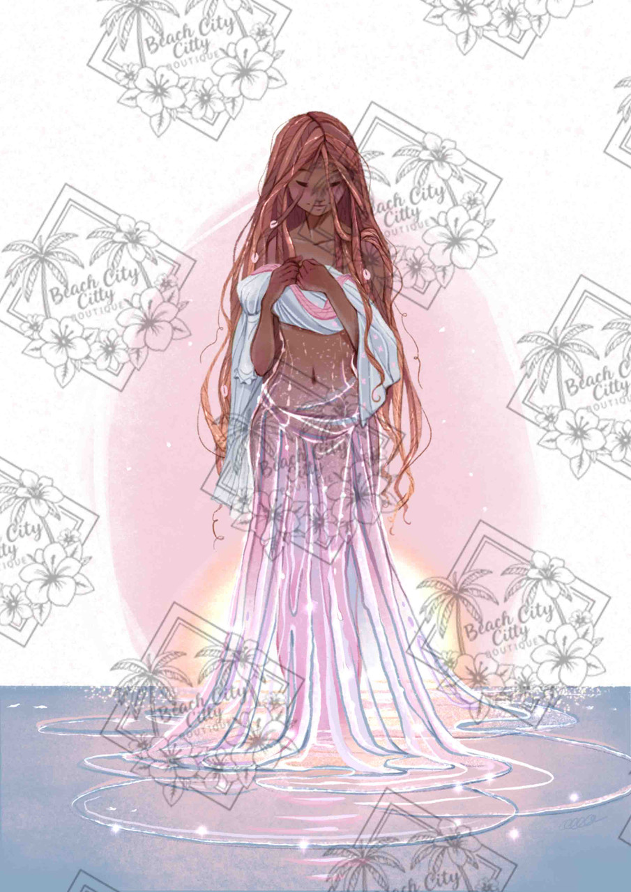 Mermaid Sunset – Ocean Goddess Illustration by ©Hada De Incognito ...