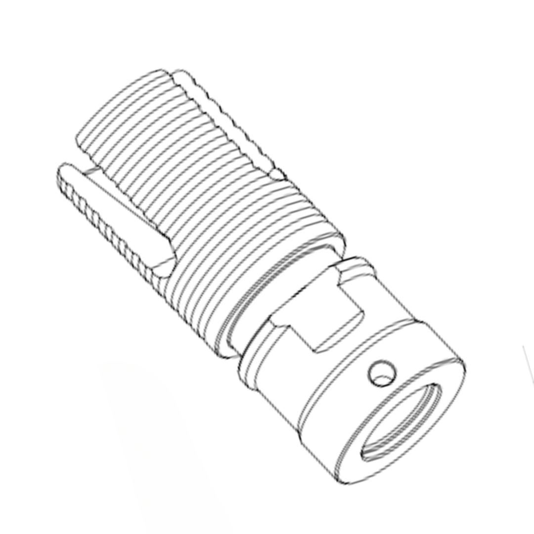 Flash Hider, KAK K415 3-Prong - KAK INDUSTRY