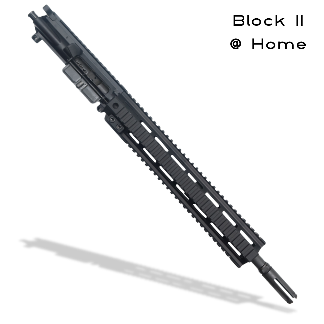 Block II at Home- Complete Upper- 14.5" Mil Barrel, 13" Quad Rail, 4 ...