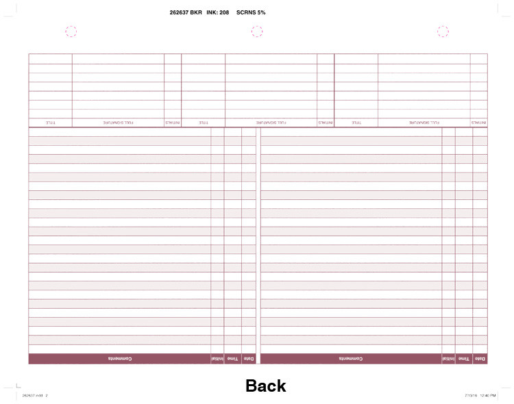 Custom 8.5" x 11" Medication Admin Record (MAR) Form - Pharmacy ...