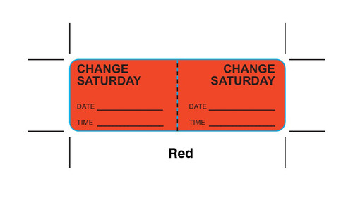 Stock 1" x 3" IV Tubing Change Labels - Pharmacy Automation Supplies