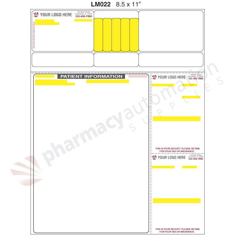 Custom 8.5 x 11 Laser Label | LM022-2S