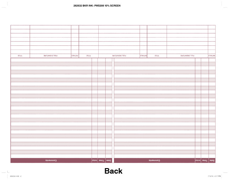 Custom 8.5" x 11" Medication Admin Record (MAR) Form - Pharmacy ...