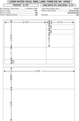 Custom 5.875" x 8.25" Pharmacy Label for Laser Printers | LM368-5.875