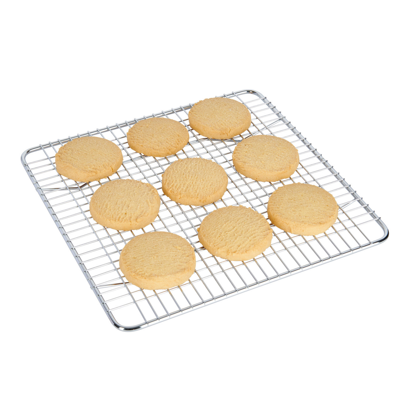 KitchenCraft Chrome Plated Square Cake Cooling Tray, 25cm - Lifetime ...