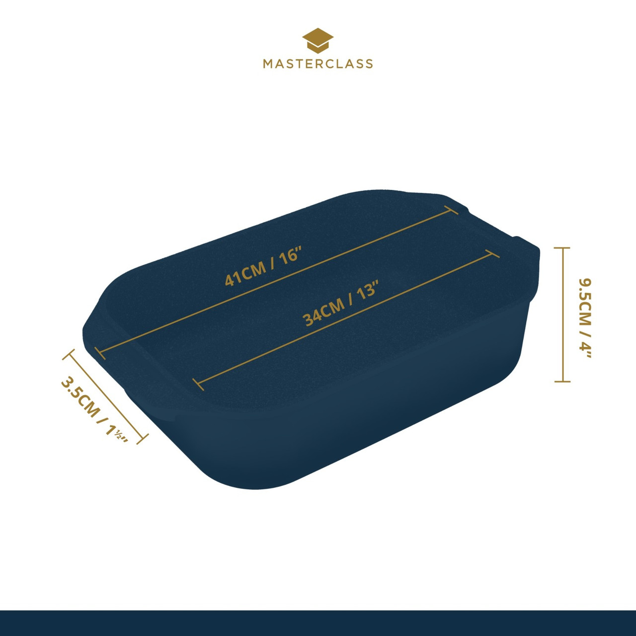 MasterClass Large Roasting Tin with Handles, 41cm x 26cm - Lifetime ...