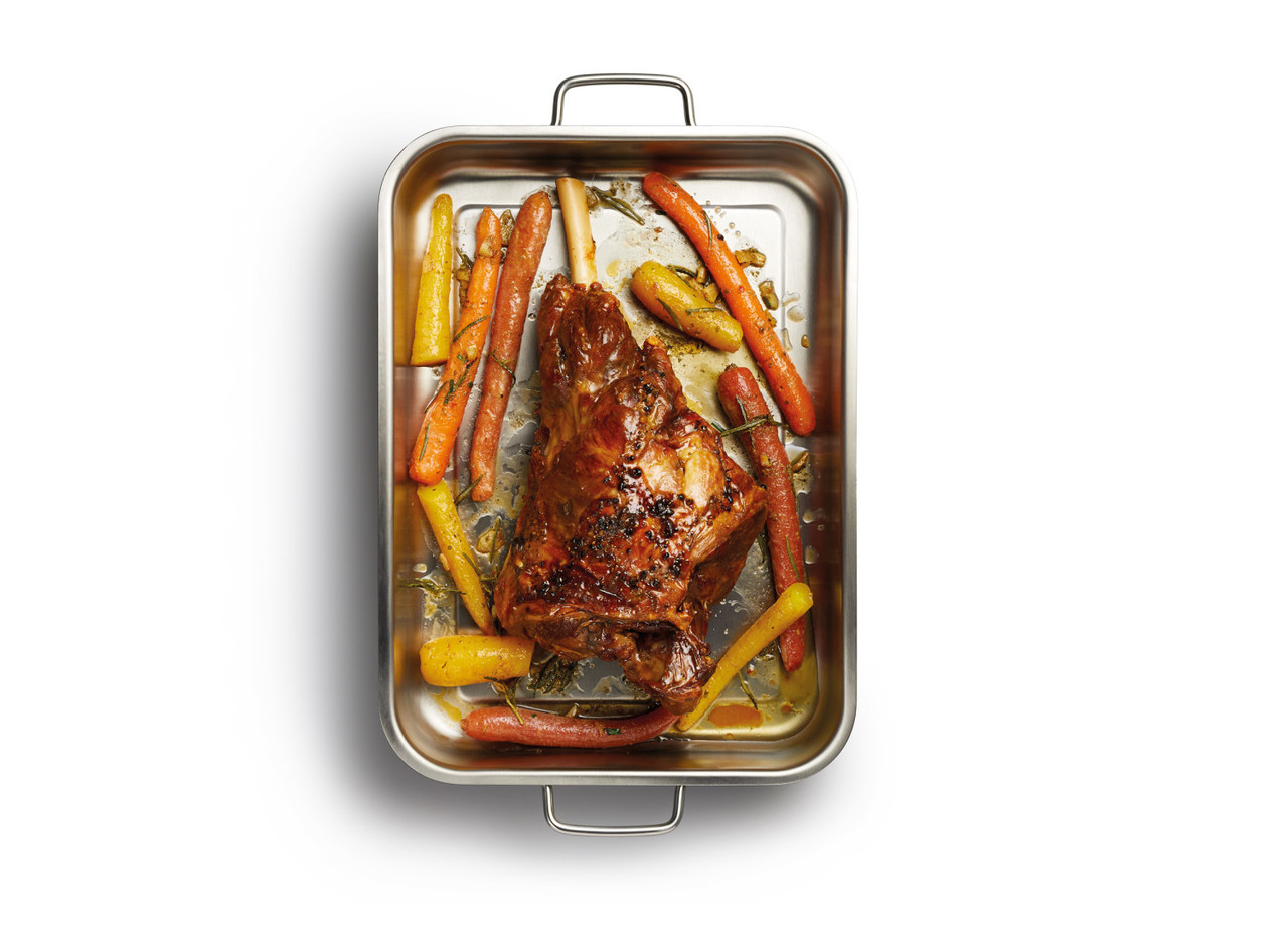 MasterClass Stainless Steel Heavy Duty Roasting Pan, 27cm x 20cm ...