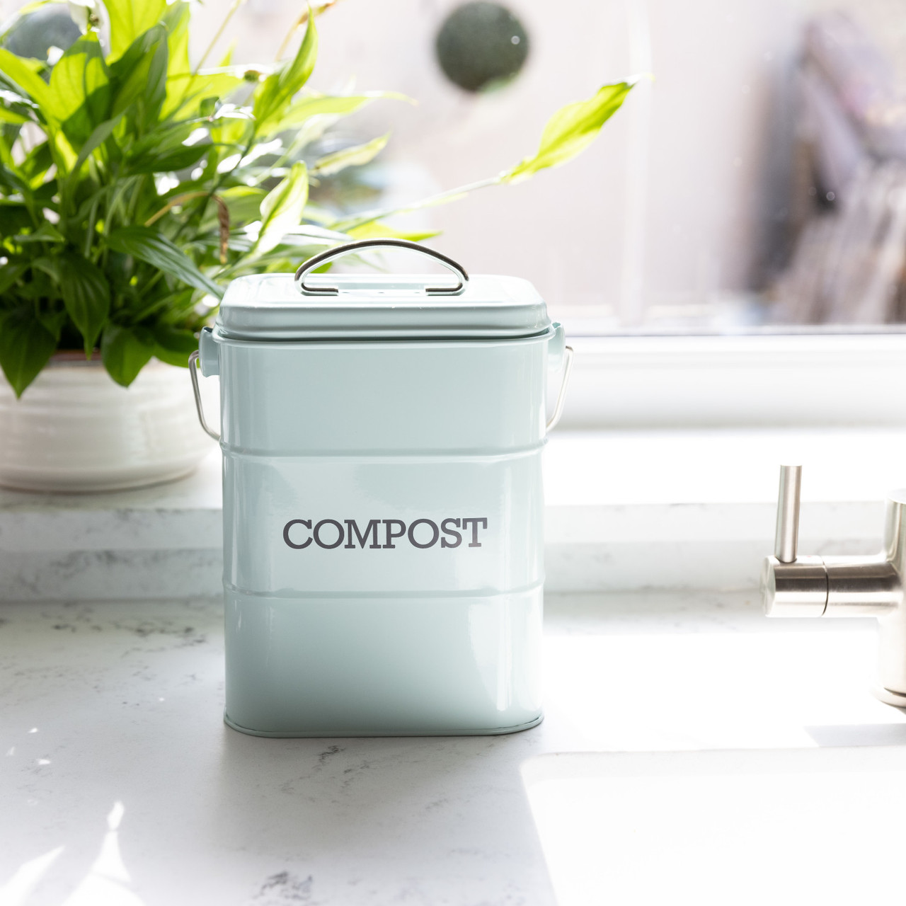 Living Nostalgia Vintage Blue Compost Bin - Lifetime Brands Europe